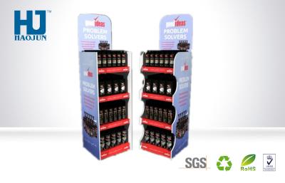 China Las botellas venden estantes del color al por menor cuatro de la impresión de las exhibiciones CMYK de la cartulina en venta