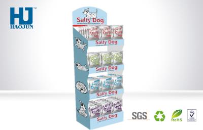 China Estantes del material del papel de la exhibición de la situación del piso de la publicidad del alimento para animales en venta
