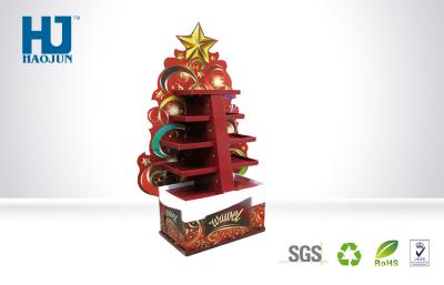 China Encuadierne los soportes de exhibición de la cartulina del árbol de navidad/las exhibiciones de piso acanaladas decoración de los regalos en venta