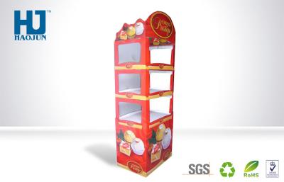Cina 3 hanno parteggiato le esposizioni di pavimento del cartone del cioccolato, banchi di mostra del pavimento del cartone in vendita