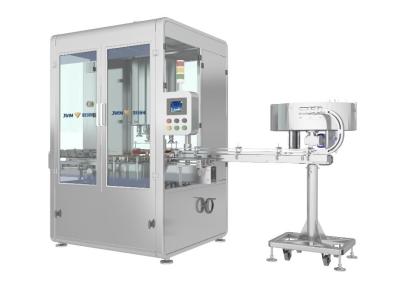 중국 자동인 PLC 회전식 자동차 스크루 뚜껑봉함기 6 머리 50ML-1000ML 6500 BPH 판매용