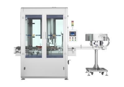 중국 자동인 PLC 회전식 자동차 스크루 뚜껑봉함기 6 머리 50ML-1000ML 6500 BPH 판매용