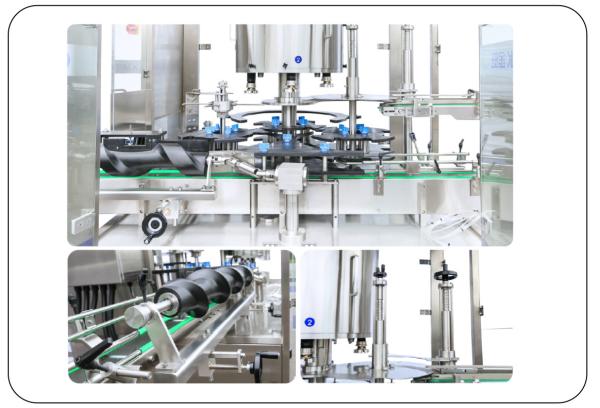 Machine d'emballage rotatif à capot automatique de 80 ml-1L 6000 BPH