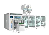 China DGD-320-2 Fully Automatic Horizontal Double-Feed Bagging Machine 80 BPM for Premade Bags for sale