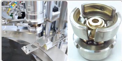 China 2200 BPH Automatic Bottle Capping Machine Rotary Capper Machine With Ca Sorter for sale