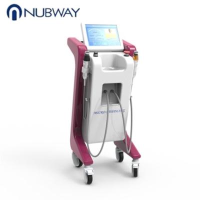 China Newest 2 handles 5MHZ Fractional acne  scar removal RF microneedling machine for sale