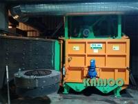 China Double Rotary Shot Blasting Machine Steel Material for sale