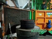 China Double Rotary Shot Blasting Machine Steel Material for sale