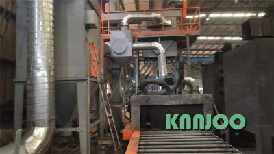 China Rolconveyor staalplaten schotblasting machine met een reinigingsintensiteit van 25-45m/min Te koop