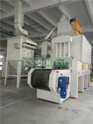 Cina Cavo Mesh Belt Shot Blasting Machine di controllo dello SpA per pulizia di alluminio del vaso in vendita