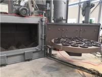 China PLC Control Turntable Shot Blasting Machine Direct Coupling Blast Wheel for sale