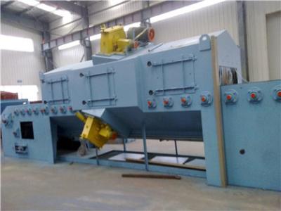 China 0.5m/min Auto Blasting Machine Sheet Metal Parts Frying Pots Soup Pots Cleaning for sale