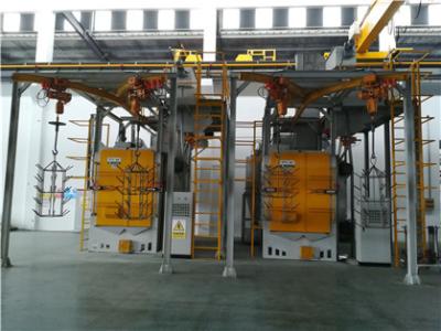 Cina Pezzo in lavorazione ad uncino 500kg dell'apparecchio a getto di sabbia del doppio gancio per le ruote della lega in vendita