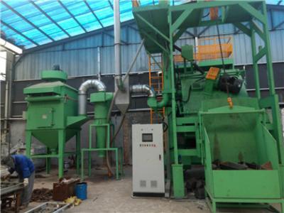Cina Attrezzatura a tamburo rotatoria di granigliatura del barilotto Sa2.5 per pulizia di superficie in vendita