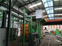China Surface Treatment Catenary Shot Blasting Machine 7 Blastwheels for sale