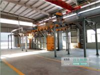 China Chain Assembly Overhead Rail Type Shot Blasting Machine Cleaning Motorcycle for sale