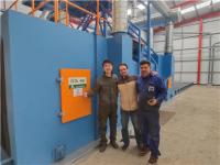 China Dustless Automatic 2.3m/Min Steel Shot Blaster Roller Conveyor type for sale