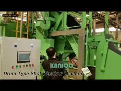 Cleaning Tilting Drum Type Shot Blasting Machine Forging Parts For Rust Removal