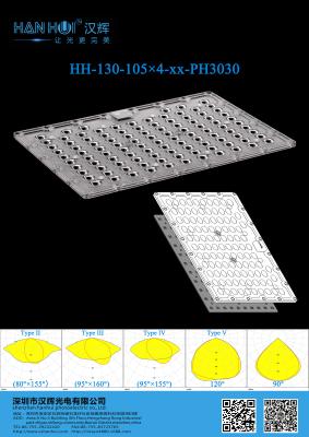 Cina High Transmittance 420 PCS 3030 LED Lens for Street Lighting Size 352.5×230.4 mm in vendita