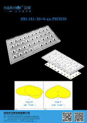 China 3030 & 2835  LED Lens PC Material High Transmittance LED Lens For Street Lighting, Parking lot Lighting for sale