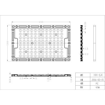 China 96pcs 3030 LED Lentes ópticas 235×144mm, alta eficiencia, distribución de luz uniforme, iluminación de calle / inundación duradera en venta