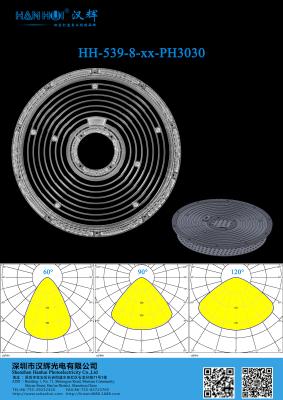 Κίνα Φακός φωτισμού UFO High Bay 8 Rings φ263.8mm Μέγεθος 3030/2835LEDs Αδιάβροχος φακός προς πώληση