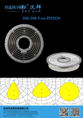 China Waterproof UFO Industrial Lighting Lens 5 Rings 233.12×8.8mm 3030/2835 LEDs High Bay Lighting Lens for sale