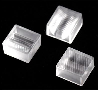 China 93%+ High Transmittance Precision Optical Brighten Single Lighting Lens 30×90° 3030LEDs 14.07×14.92mm for sale