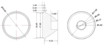 China Single Lens φ20mm 93%+ Transmittance Multiple Light Distribution Angles Lightweight Tough Material Grade Lens For Brighten for sale