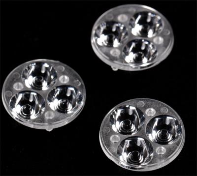 Cina Lente per torcia φ25mm Materiale PC/PMMA Dimensioni 93%+ Trasmittanza 3030&3535LEDs Lente per interni in vendita