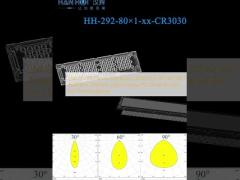 250.75×74.75mm Grootte 80pcs 3030LED's 30°/60°/90° Beschikbaar Unidorm Licht Uitgang PC Materiaal Lens Voor overstromingsverlichting