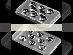 124x75mm 8 In 1 lens voor 7070LED's, 30°/55°/T3M straalhoeken, High-Efficiency Street Lighting Lens