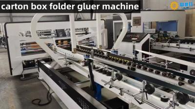 China Automatic carton box folder gluer making machine for sale