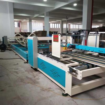 China Automatic fruit＆vegetables box folding gluing machine supplier for sale