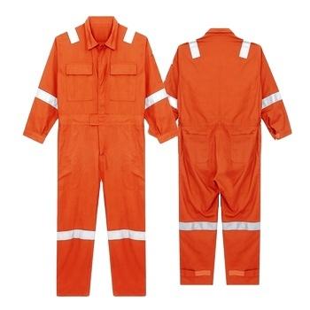 China High Quality Work Clothes Hazmat Protective Coverall Worker Coat Blue Construction Workwear Fire Retardant Coverall for sale