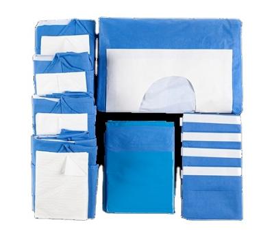 China General Surgical Kit  Basic Universal Foot Drape with Double-sided Tape Disposable Non-woven Surgical Pack for sale
