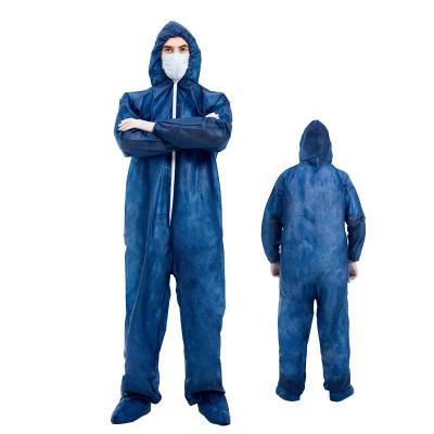 China 37g PP Dark Blue Disposable Protective Coverall with ISO 13485 Certification for Industrial Safety for sale