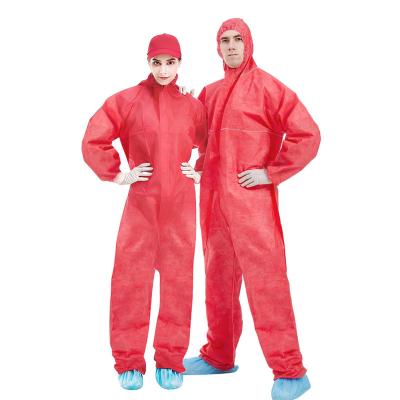 China 50g/m² SMS Fabric Disposable Coverall – Type 4/5/6 Certified Breathable and Lightweight Protective Suit for sale