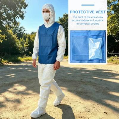 China Disposable SMS Cooling Vest with Adjustable Lacing for High-Temperature Heat Prevention for sale