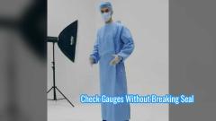 Needle-punched surgical gown