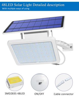 Cina 1000 lumi 5500mAh di illuminazione all'aperto leggera solare fissata al muro della batteria LED in vendita