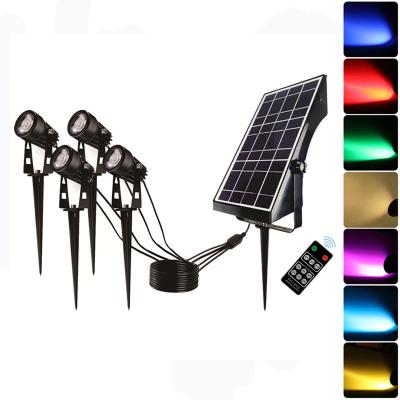 China 6000mAh luci solari all'aperto 400LM del punto della batteria al litio LED con il regolatore a distanza di rf for sale