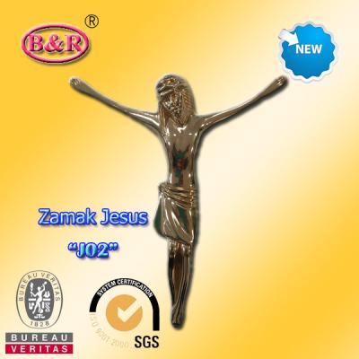 China Metal Jesus Size 12.5*15cm Zinc Alloy Cross And Crucifix Part For Funeral Ritual Or Church for sale