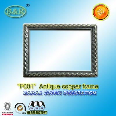 China Photo Frame In Zamak Model No. F001 Gold Old Gold Bronze size 12*16.5cm zamak name plate frame for sale