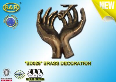 China No . BD029 Brass Hands Tombstone Decoration Bronze Funeral Accessories Size 17.5×10 Cm Copper Alloy for sale