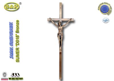 China Ref No D018 Bronze color Zamak material cross and crucifix funeral accessories for sale
