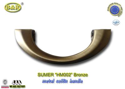 China HM002 Metal Coffin Handles  Die Casting color antique bronze size 20*8 cm moon shape european design for sale