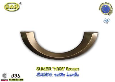 China Antique bronze H005 Metal Coffin Handles Italy  Zinc Alloy Half moon shape old bronze color for sale