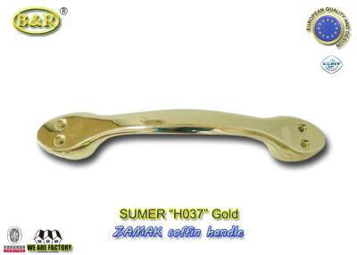 China Zinc zamak Coffin Handle With Europe Style For Coffin Decoration H037 gold color Italy quality 24.5*4.2cm for sale