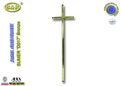 China Antique brass gold color zamak crucifix cross , coffin fittings D017 metal coffin lid decoration size:  57 x 16.5 cm for sale